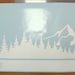 Treeline and Mountain With Compass SUV Vinyl Decal Sticker, Treeline ...