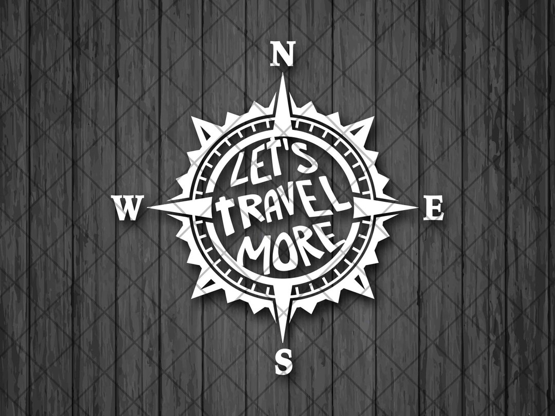 LETS TRAVEL MORE Compass Vinyl Decal Sticker, 4x4 Sticker, off Road ...