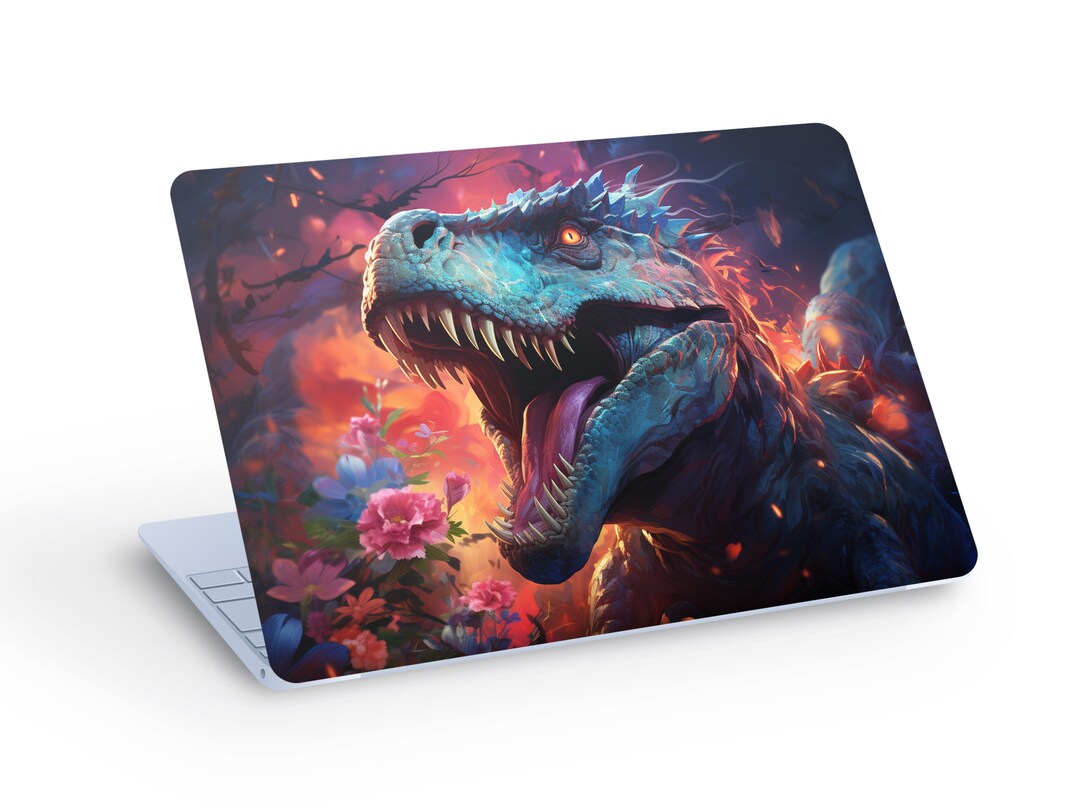Fearsome T-REX LAPTOP SKIN Decal Sticker, MacBook Skin, Colorful Tyrannosaurus Rex Laptop Skin ...