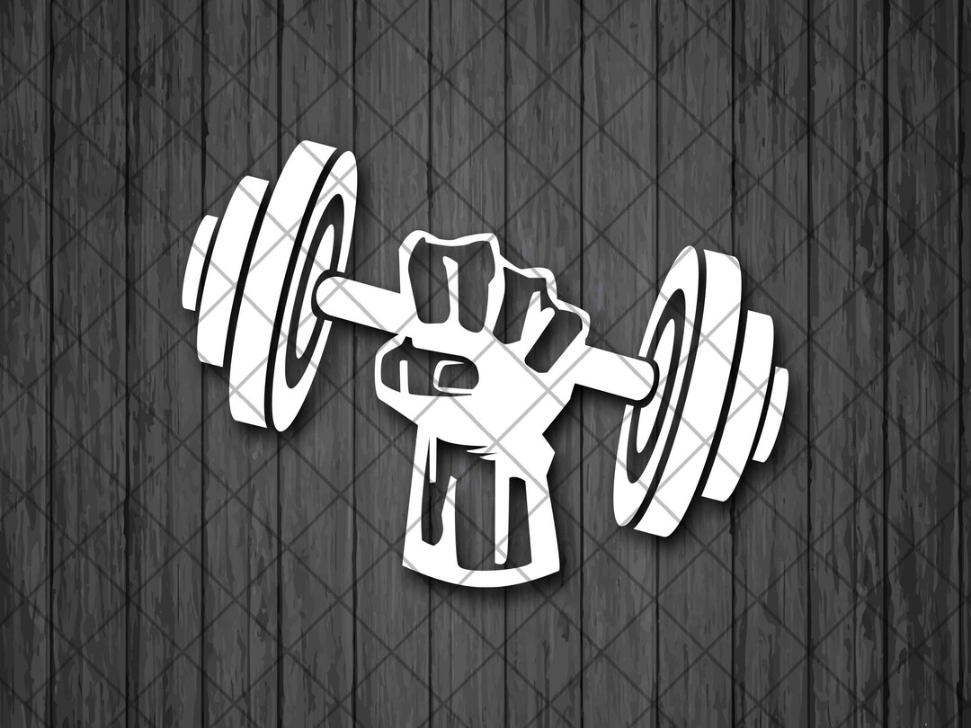 Don't Sit, Get Fit. Motivational Gym Decal, Dumbbell Vinyl Decal ...