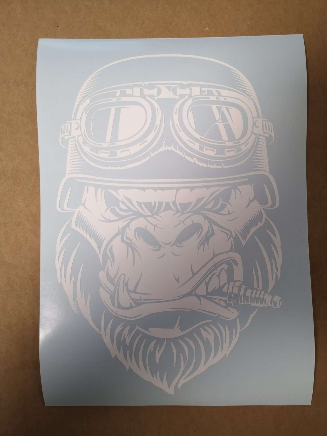 Angry Gorilla Biker Vinyl Decal Sticker, 4x4 Trucks Cars Vinyl Decal ...