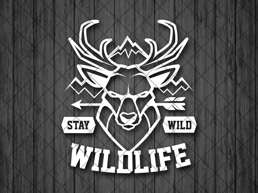 Stay Wild Deer Vinyl Decal Sticker, Wildlife Decal, Adventure Decal ...