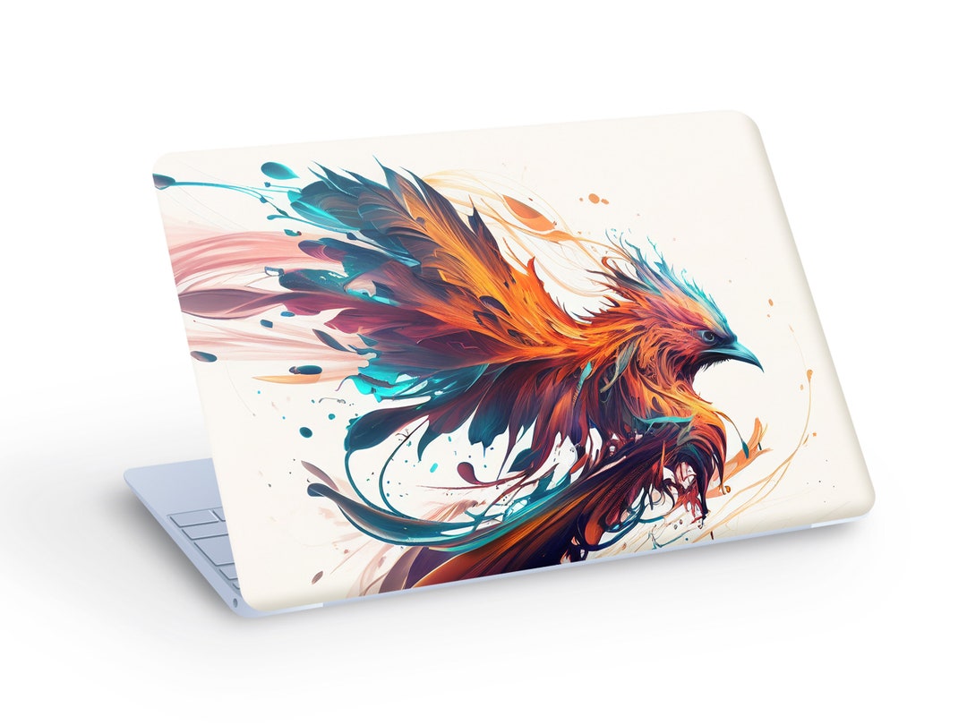PHOENIX LAPTOP SKIN Decal Sticker, Colorful Phoenix on White Background ...