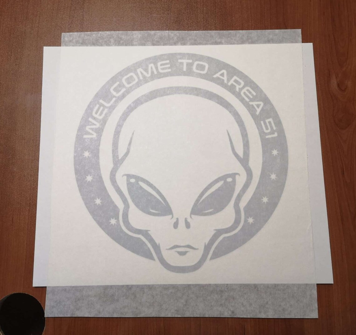 Custom Text ALIEN Vinyl Decal Sticker, UFO Car Decal, UFO Truck Sticker ...