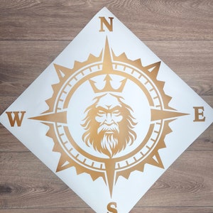 POSEIDON Compass Vinyl Decal Sticker, God of the Sea, POSEIDON Car ...