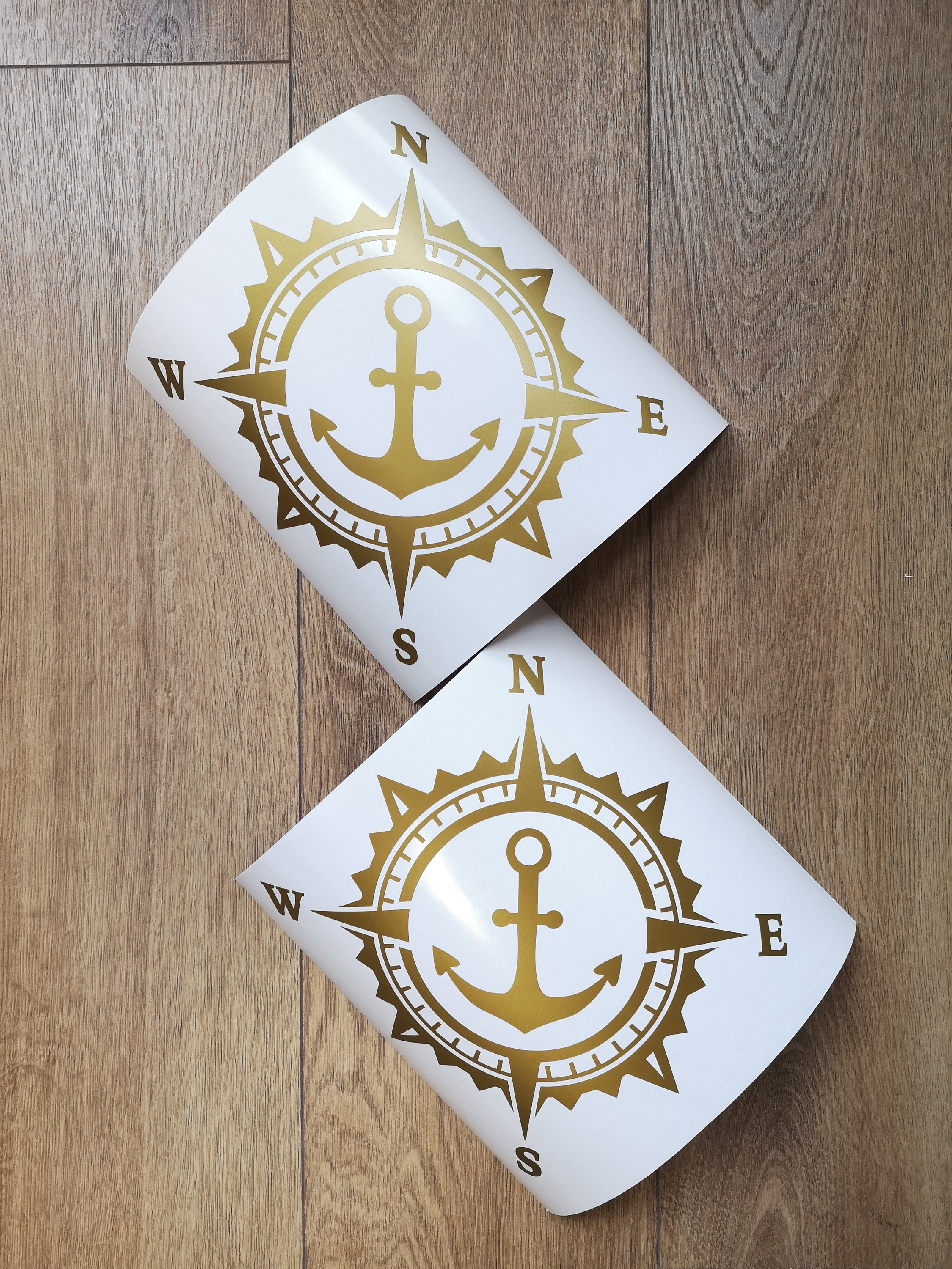 Anchor Compass Vinyl Decal Sticker Compass Rose Ship Captain - Etsy Canada