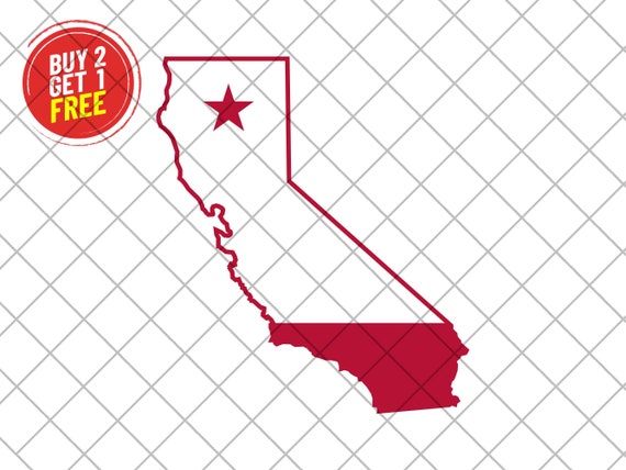 California State Vinyl Decal Sticker California Republic Map - Etsy