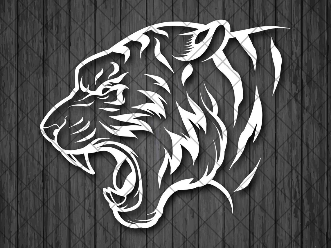 TIGER Vinyl Decal Sticker, Angry TIGER Decal, TIGER Truck Decal, Tiger ...