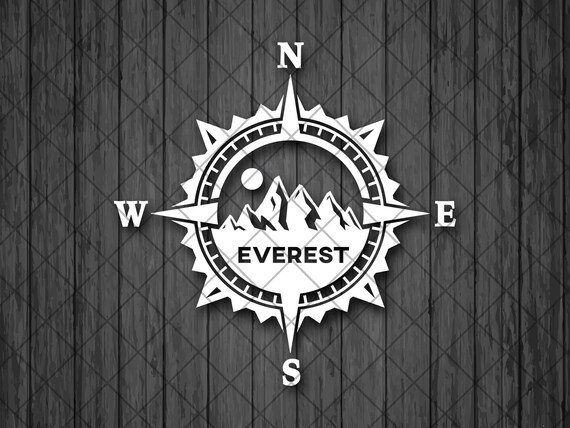 Mountain EVEREST Compass Vinyl Decal Sticker Nature Decal - Etsy