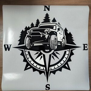 Truck OFF ROAD 4x4 Compass Vinyl Decal Sticker, Compass Rose, off Road ...
