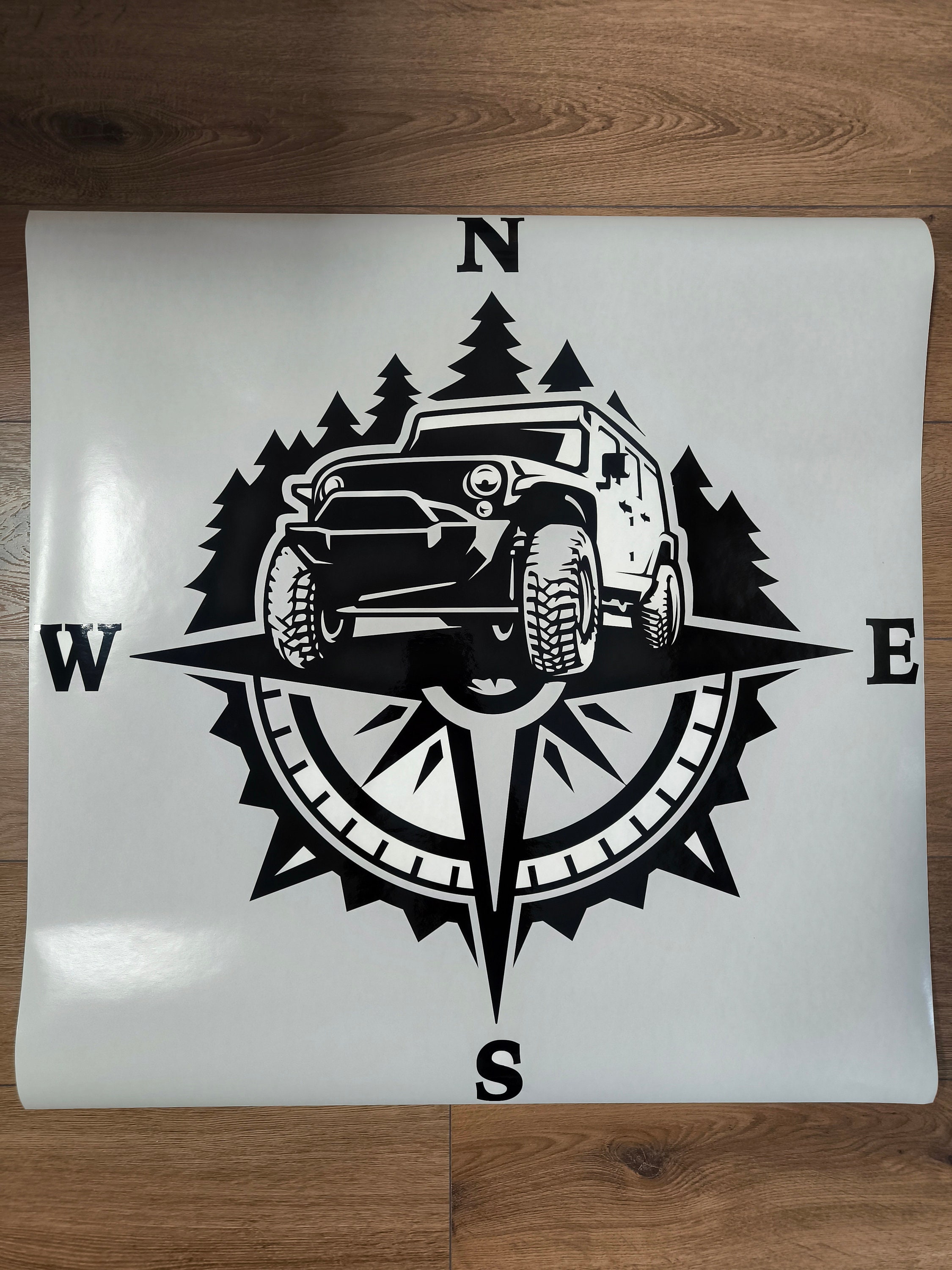 Truck OFF ROAD 4x4 Compass Vinyl Decal Sticker, Compass Rose, off Road ...