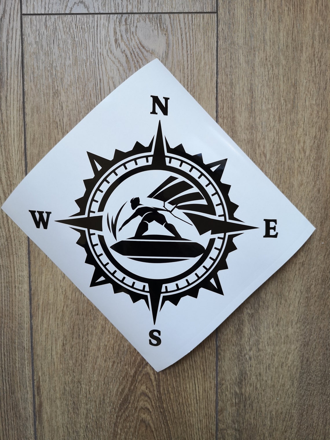 Kiteboarding Vinyl Decal Sticker, Watercraft Decal, Compass Rose Decal ...