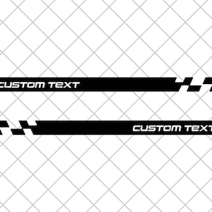2x Universal Side Stripes / Car Racing Stripes Decal Sticker Set ...
