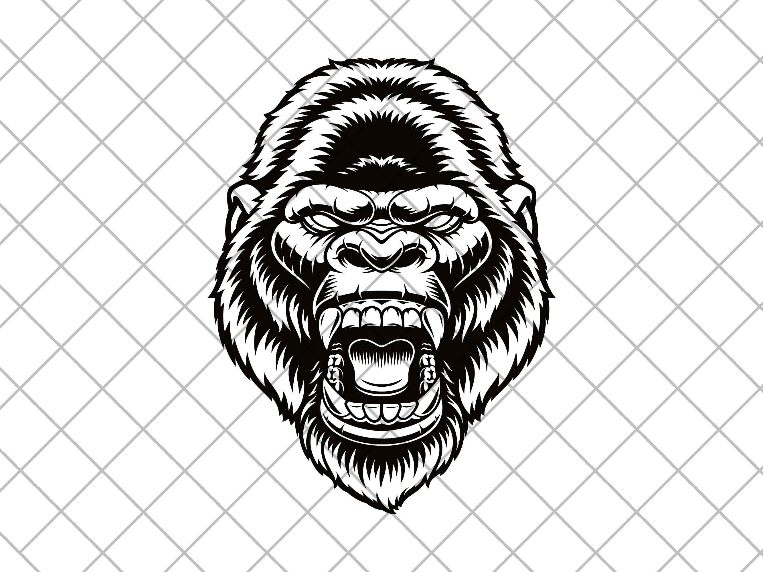 Gorilla Vinyl Decal Sticker, 4x4 Vechicle Decal, Angry Gorilla Truck ...