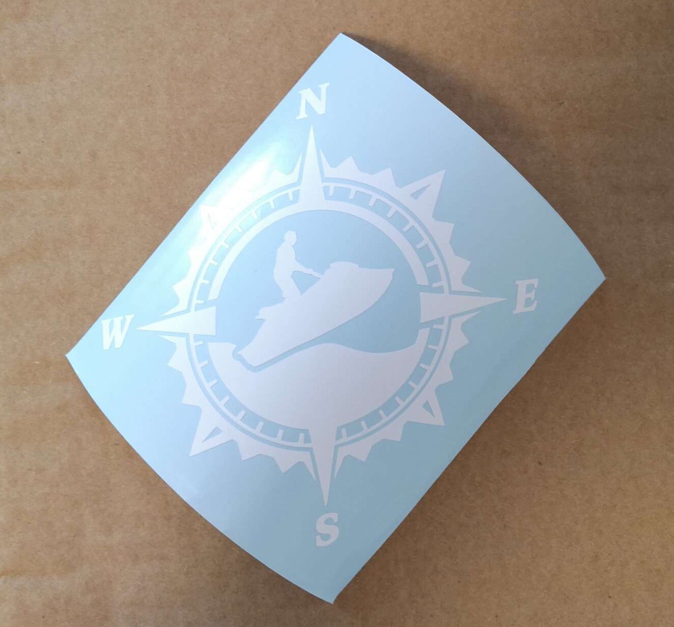 Jet Ski Vinyl Decal Sticker Watercraft Decal Compass Rose - Etsy