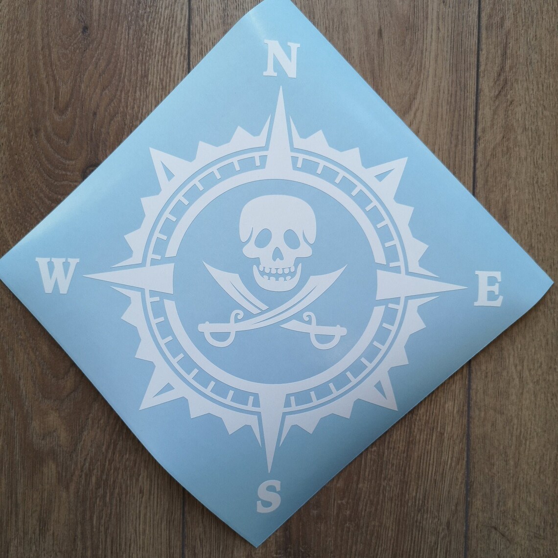 Pirate Skull Compass Vinyl Decal Sticker Compass Rose Ship - Etsy Canada