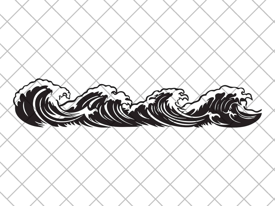 Ocean Waves 4x4 SUV Vinyl Decal Sticker, Sea Waves Line 4x4 off Road ...