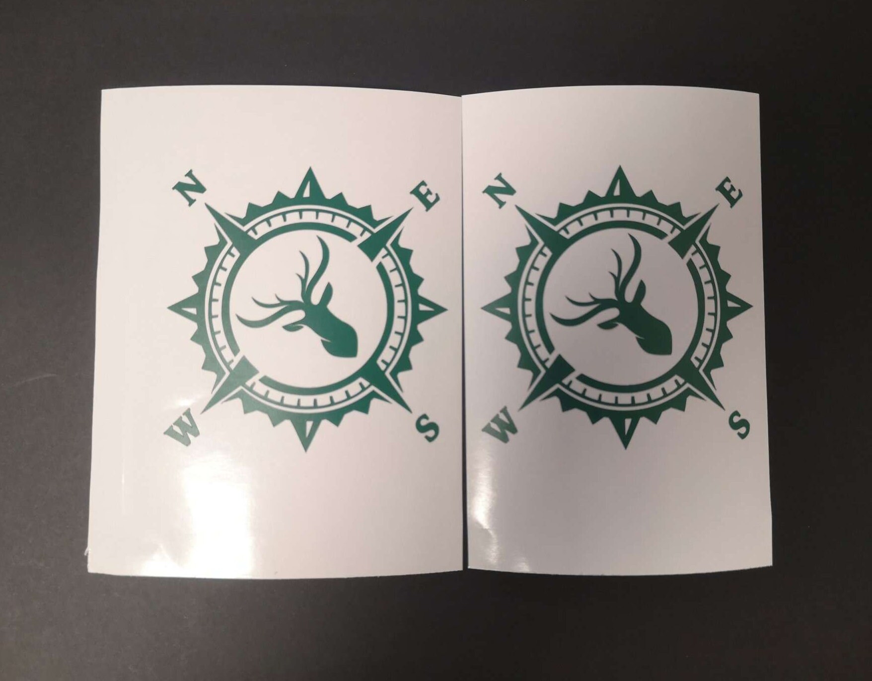 Deer Vinyl Decal Sticker Compass Rose Deer Car Decal - Etsy