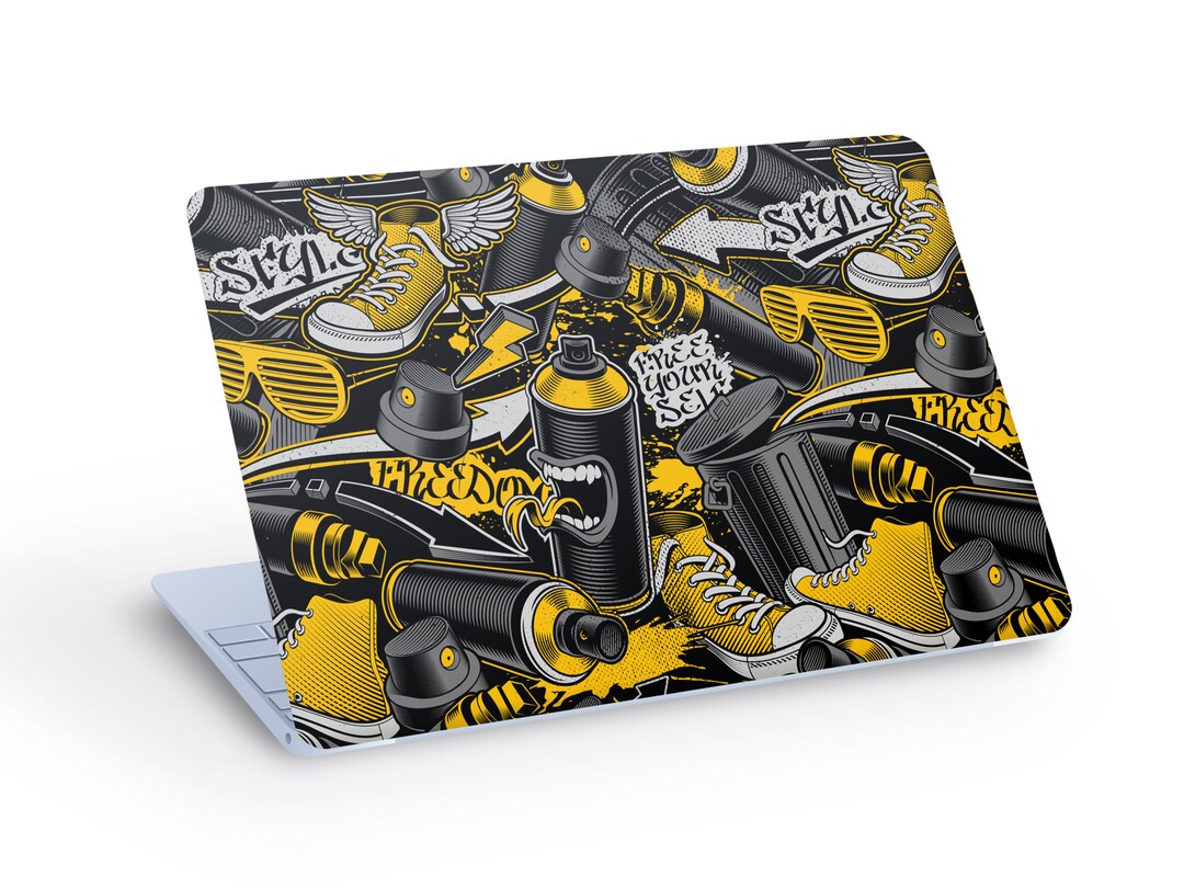 GRAFFITI Pattern LAPTOP SKIN Decal Sticker, Graffiti Laptop Skin Decal ...