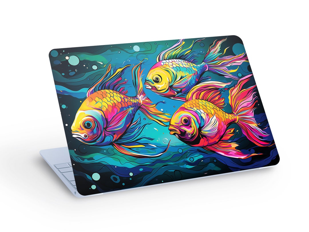 Pop Art Fishes LAPTOP SKIN Decal Sticker, Pop Art Fish Laptop Skin ...