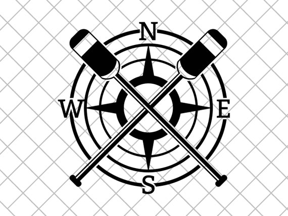 Paddles Compass Vinyl Decal Sticker Compass Rose Paddles - Etsy