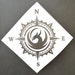 Phoenix Fire Bird Compass Vinyl Decal Sticker, Phoenix Decal, Compass ...