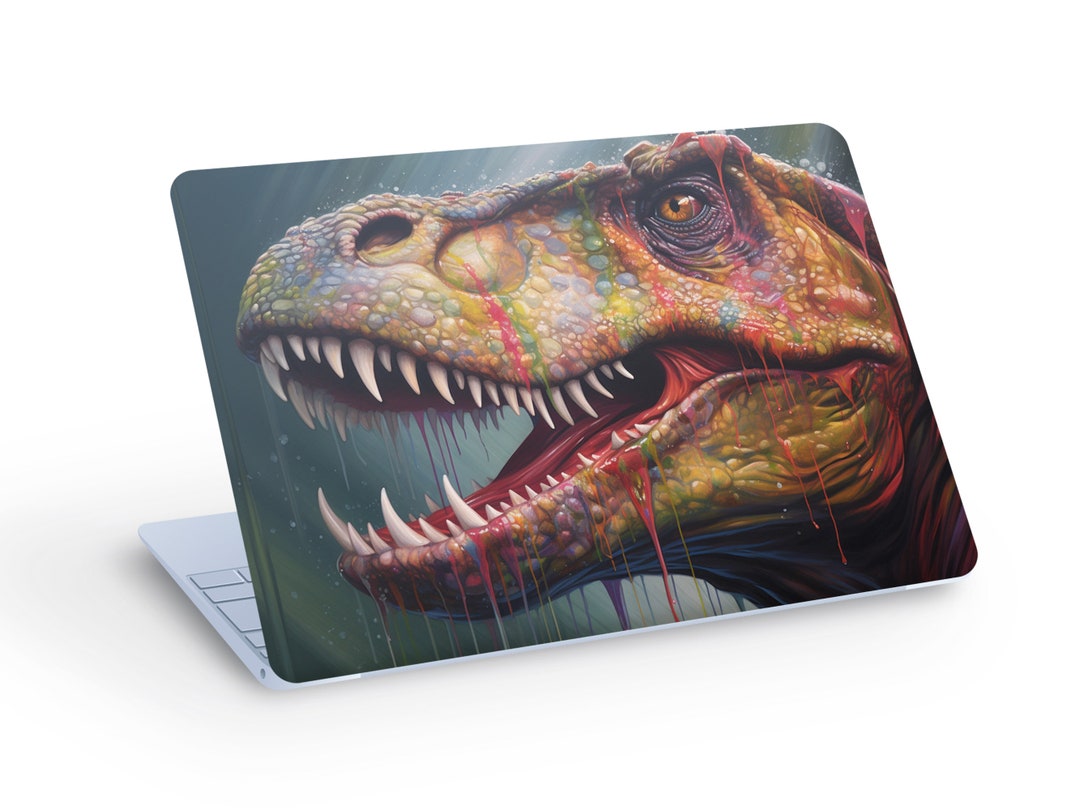 Colorful T-REX LAPTOP SKIN Decal Sticker, MacBook Skin, Tyrannosaurus Rex Laptop Skin Decal ...