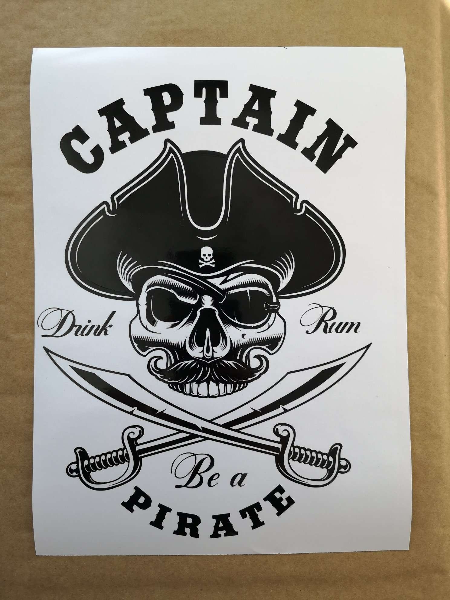 Pirate Captain Vinyl Decal Sticker Pirate Skull Decal Ship - Etsy