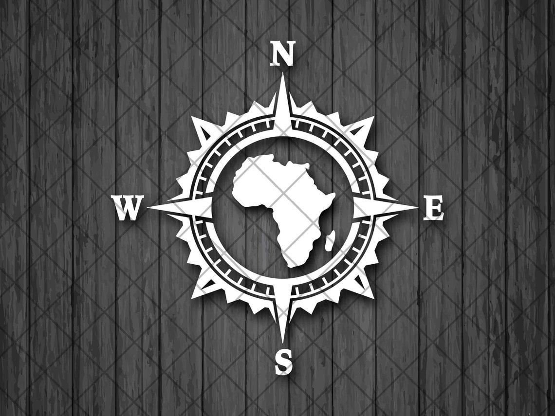 AFRICA Compass Vinyl Decal Sticker Compass Rose Decal Truck | Etsy