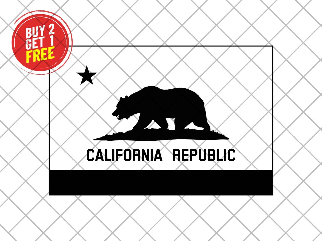 California State Flag Vinyl Decal Sticker, California Republic Sticker ...