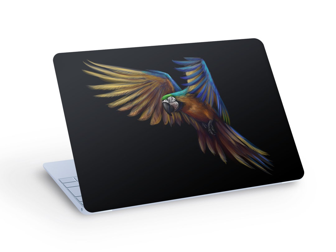 MACAW LAPTOP SKIN Decal Sticker, Parrot Macaw in Flight Laptop Skin ...