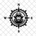 Pirate Captain Compass Vinyl Decal Sticker, Compass Rose, Ship Captain ...
