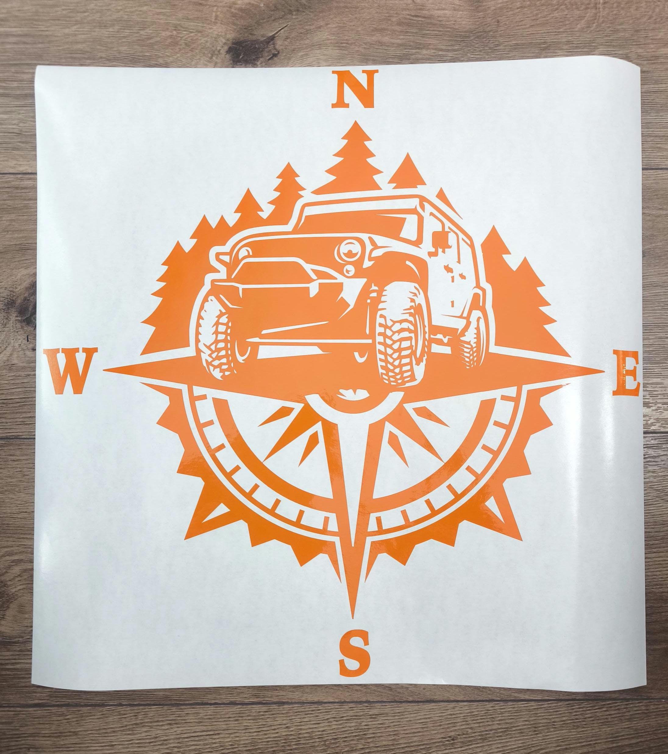Truck OFF ROAD 4x4 Compass Vinyl Decal Sticker, Compass Rose, off Road ...