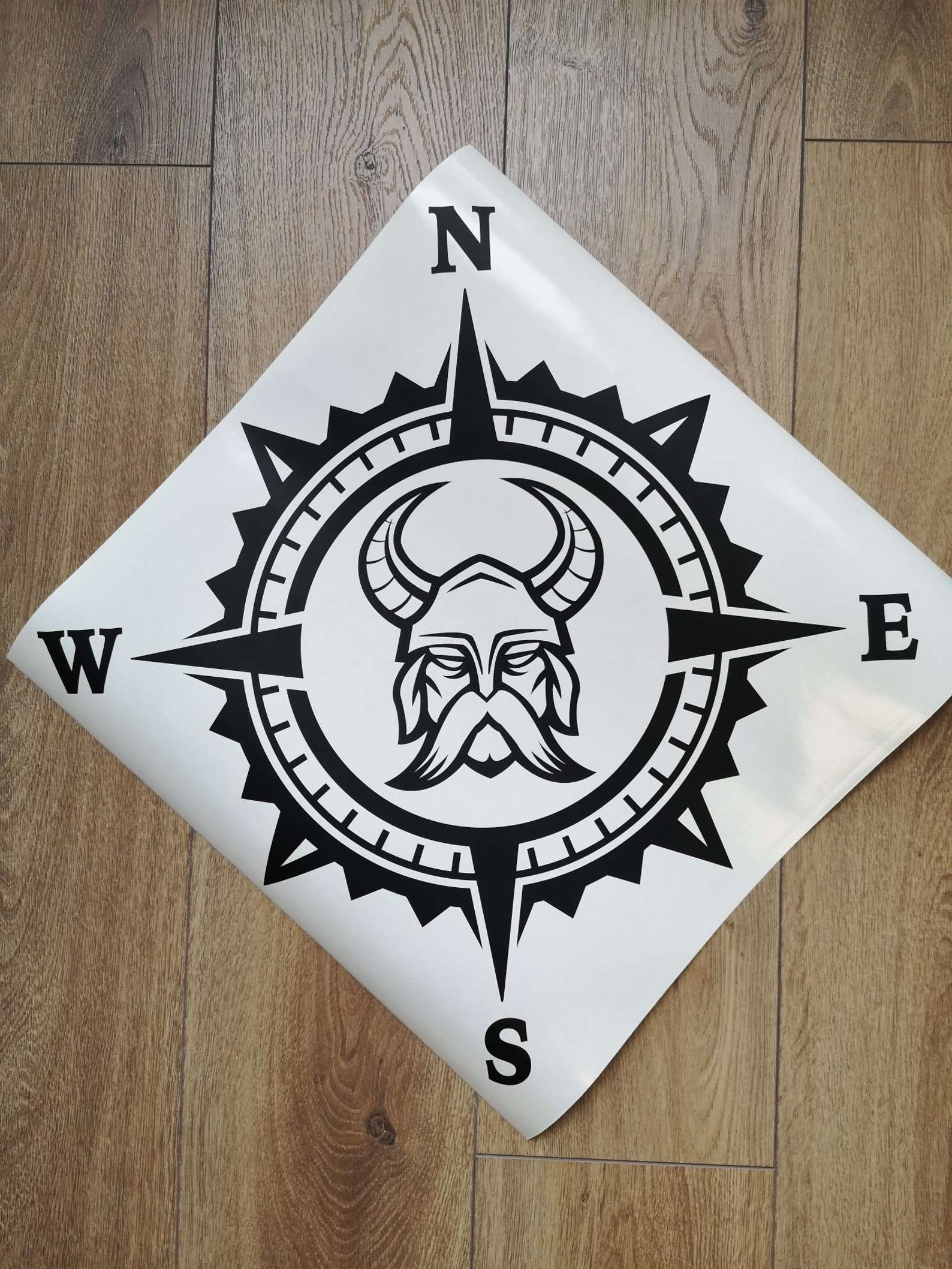 VIKING WARRIOR Compass Vinyl Decal Sticker Compass Rose - Etsy