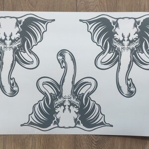 ELEPHANT Vinyl Decal Sticker, Angry ELEPHANT Decal, Elephant Truck ...
