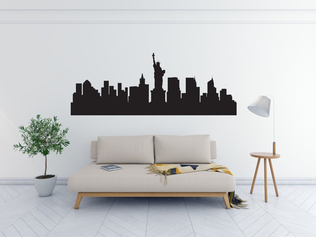 NEW YORK Skyline Wall Decal Sticker Cut Vinyl Wall New York City Wall ...