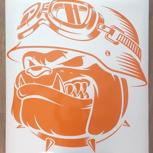 Mad Dog Vinyl Decal Sticker, Bulldog Decal, Angry Bulldog Decal for 4x4 ...