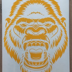 Angry Gorilla Vinyl Decal Sticker, 4x4 Vehicle Decal, Gorilla Truck ...