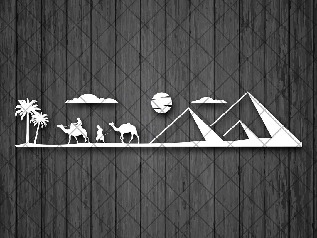 Egypt Pyramids on Desert SUV Vinyl Decal Sticker, Sahara Desert 4x4 off ...