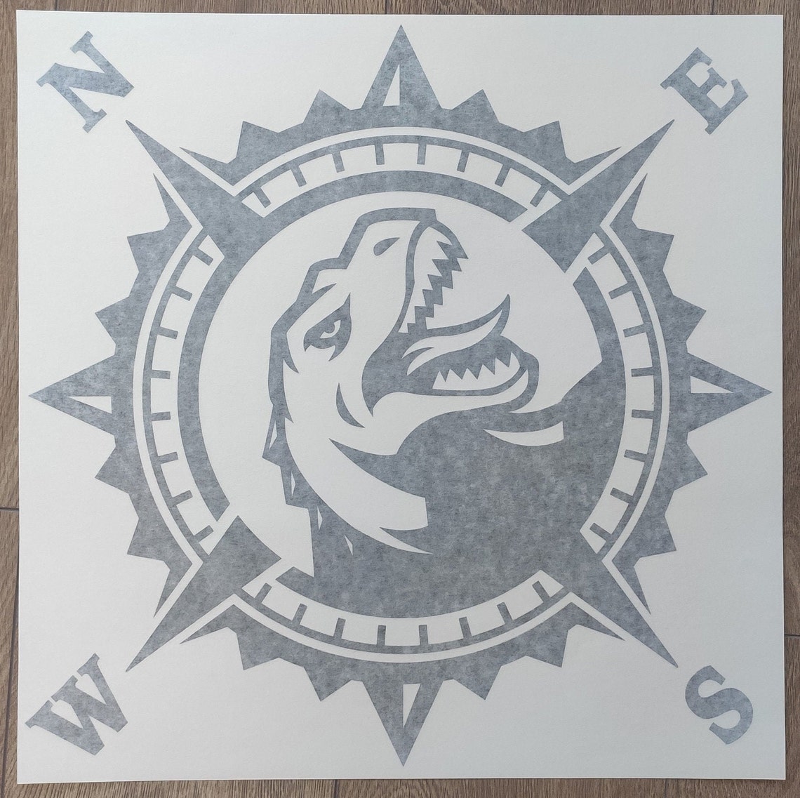 Dinosaur Compass Vinyl Decal Sticker, Compass Rose, T-REX Decal, Truck ...