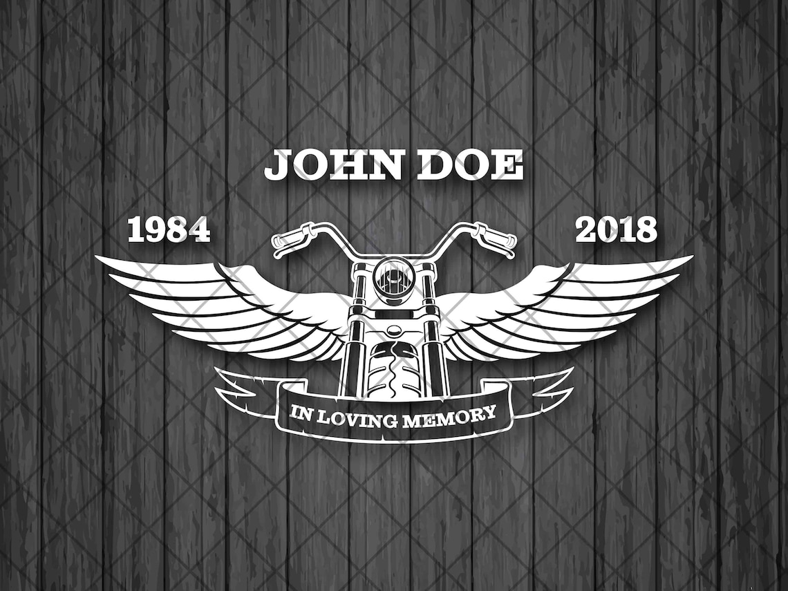 In Loving Memory Motorcycle Wings Vinyl Decal Sticker Window - Etsy