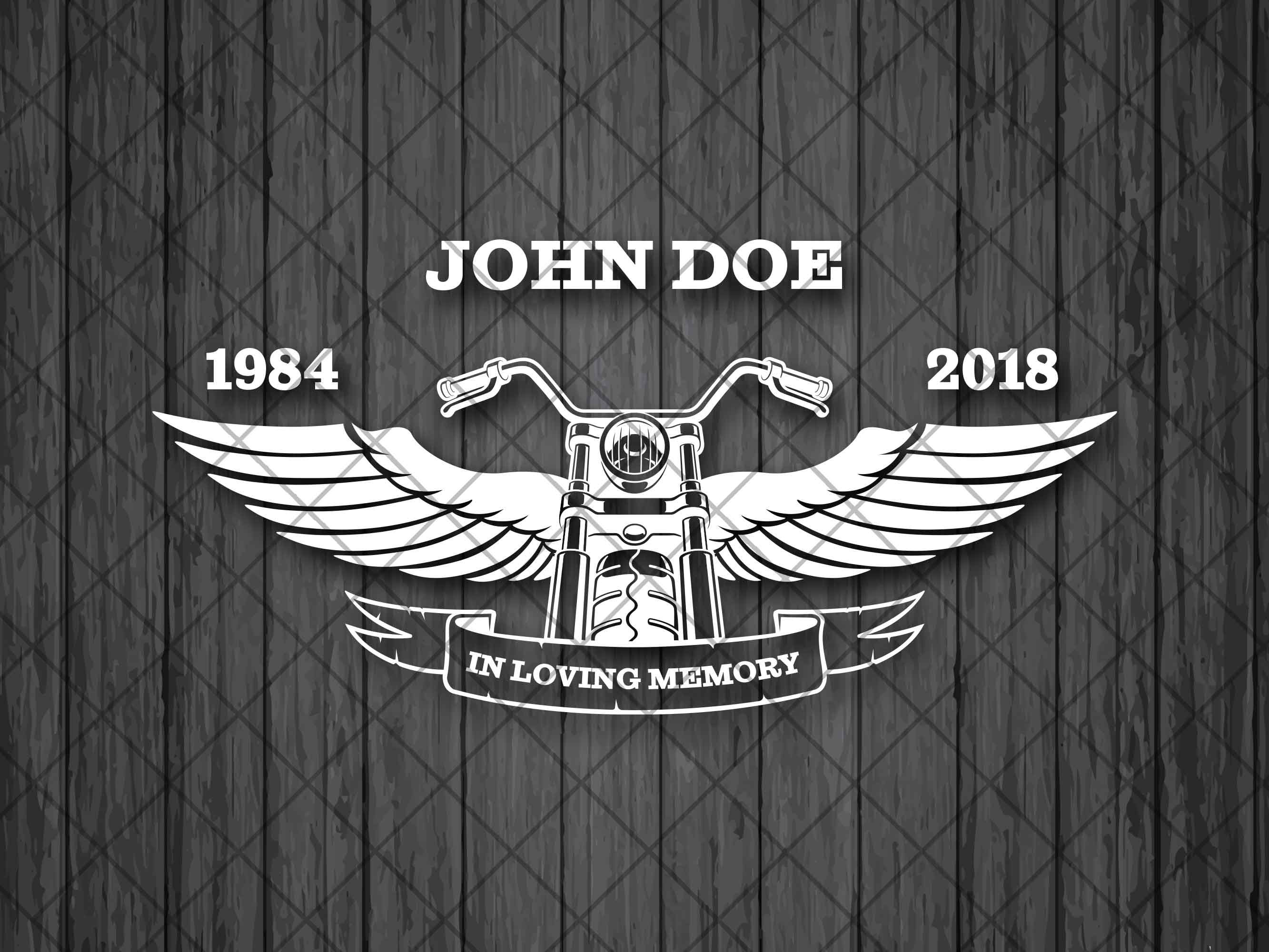 In Loving Memory Motorcycle Wings Vinyl Decal Sticker Window - Etsy