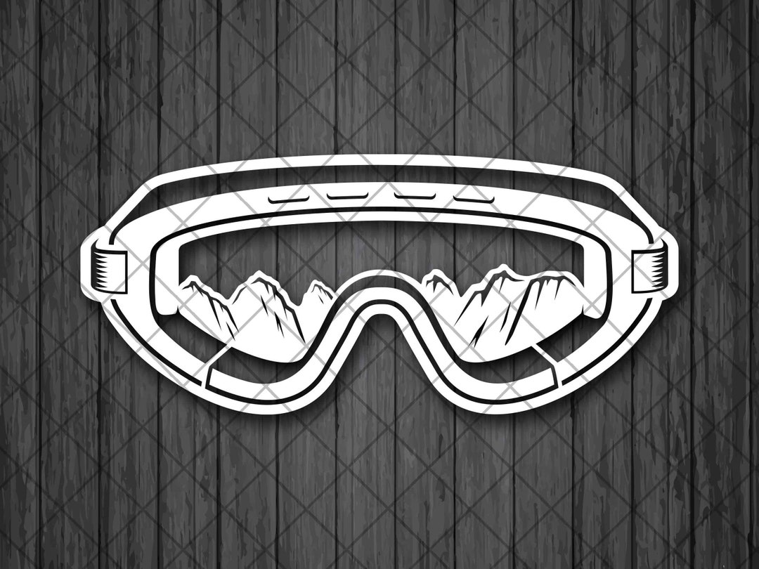 Ski Goggles Mountain Vinyl Decal Sticker, Ski Decal, Snowboard Decal ...