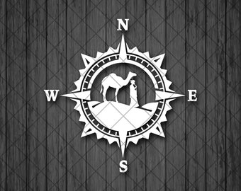 LIGHTHOUSE Vinyl Decal Sticker Compass Rose Decal Laptop | Etsy