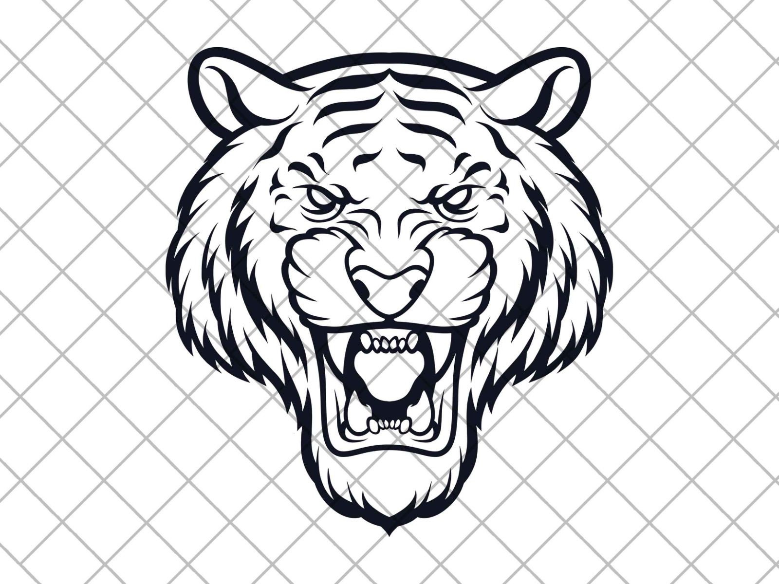 TIGER Vinyl Decal Sticker, Angry TIGER Decal, TIGER Truck Decal, Tiger ...