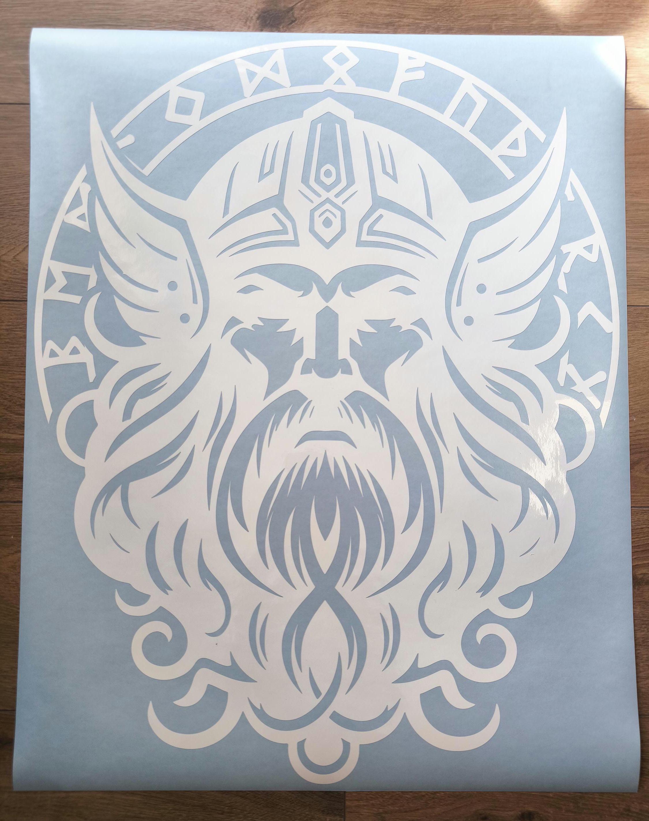 Viking Warrior God ODIN Vinyl Decal Sticker, God Thor Viking Mythology ...
