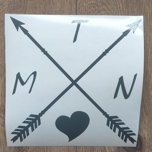 Crossed Arrows Compass Vinyl Decal Sticker, North South East West Vinyl ...