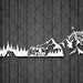 Treeline and Mountain COMPASS CAMPING Van Vinyl Decal Sticker, Camping ...