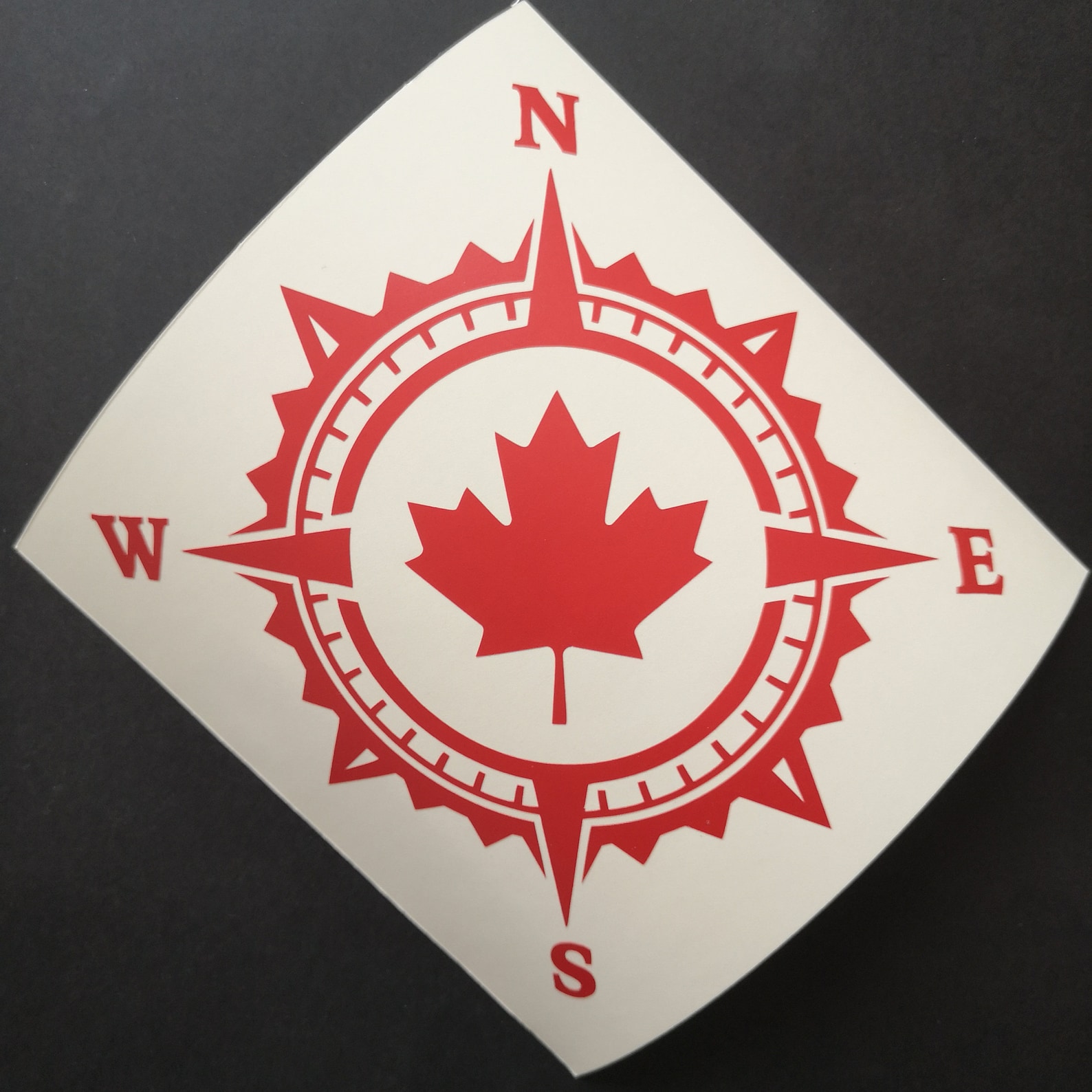 CANADA Maple Leaf COMPASS Vinyl Decal Sticker, CANADA Decal, Laptop ...