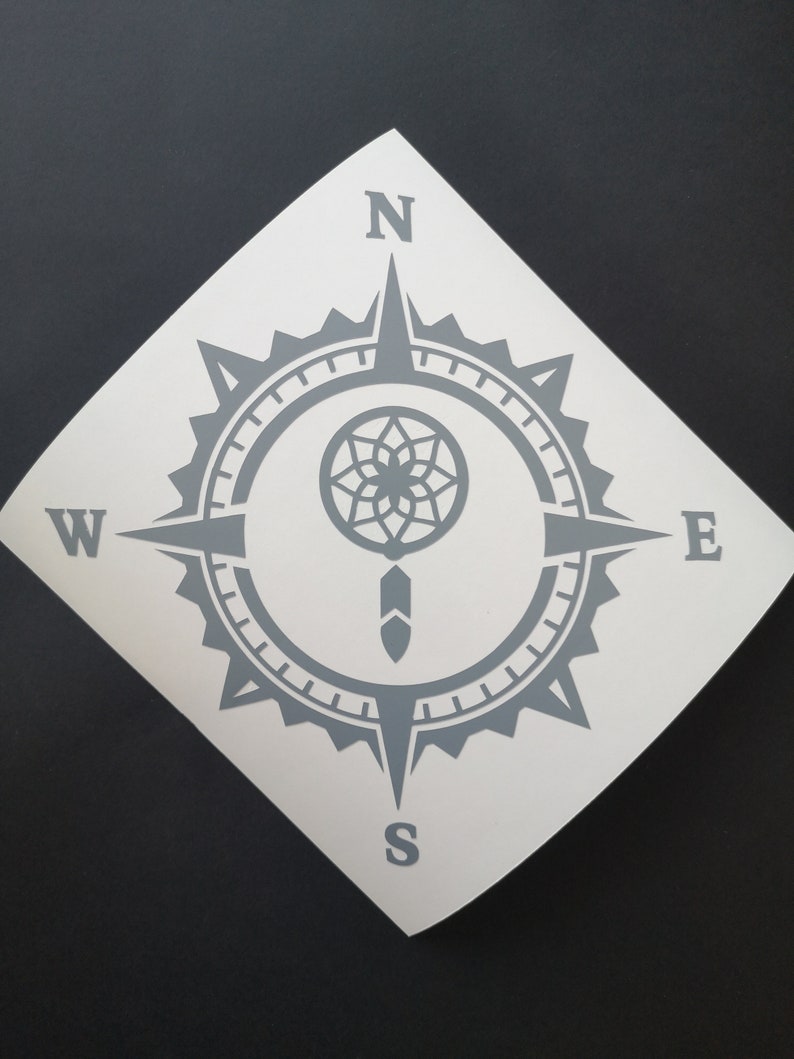 Dream Catcher Compass Vinyl Decal Sticker Compass Rose - Etsy